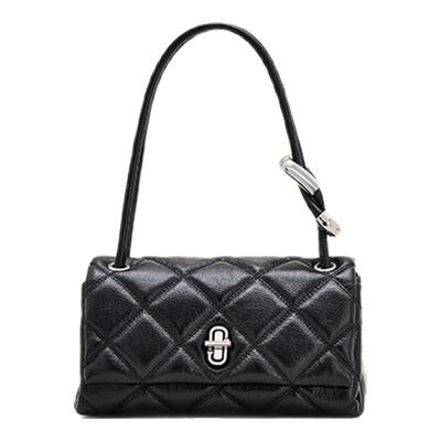 【折扣】MARC JACOBS/莫杰 DUAL 迷你牛皮纯色绗缝法棍肩背包