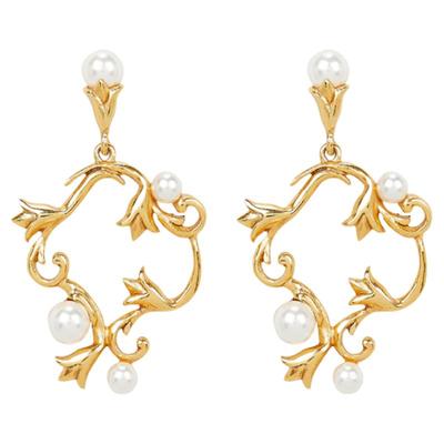 小众oscar复古风现货珍珠耳钉