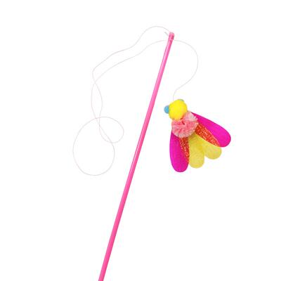 昆虫逗猫棒耐咬解闷钓猫玩具羽毛