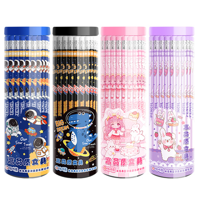 千奕HB铅笔木头30支桶装一级椴木