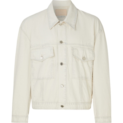 【折扣】SYSTEM 秋冬男宽松仿旧棉质混纺斜纹布工装夹克外套