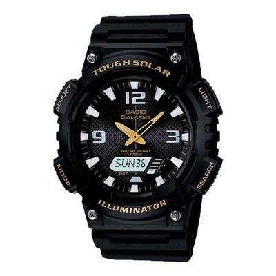 卡西欧学生双显太阳能防水手表