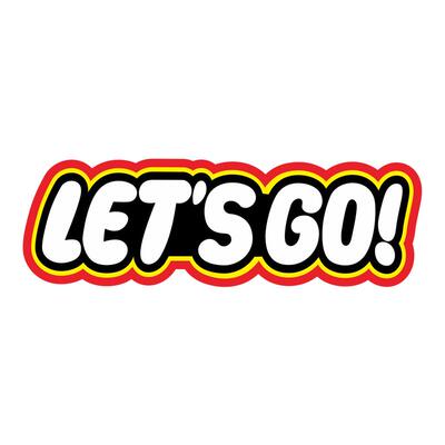 LETSGO个性潮流文字反光贴
