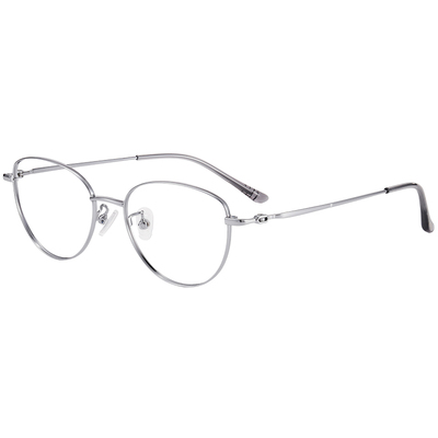 ELLE巴黎之光系列钛金属猫眼眼镜框可配度数防蓝光近视眼镜女7017