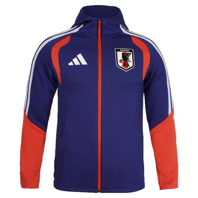 天朗足球阿迪达斯2026世界杯日本球员版连帽出行夹克外套JZ9635