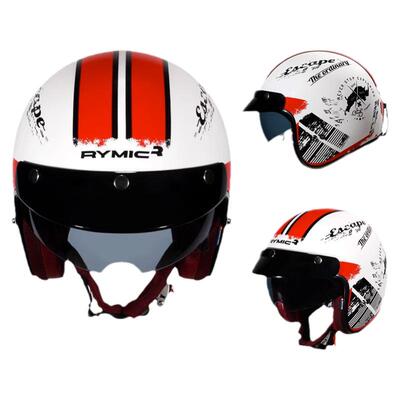 RYMIC睿觅复古半盔摩托车电动车