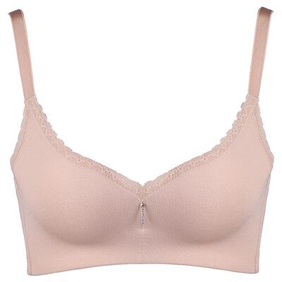 古今纯色无钢圈光面小胸聚拢文胸