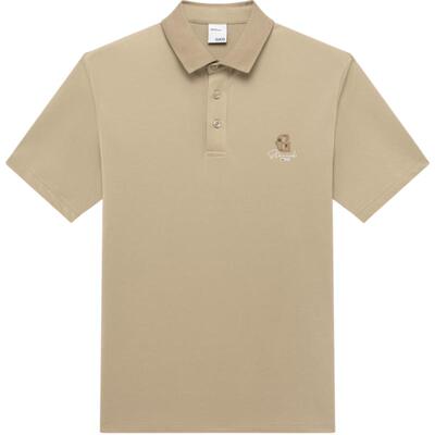 gxg含桑蚕丝商务短袖polo