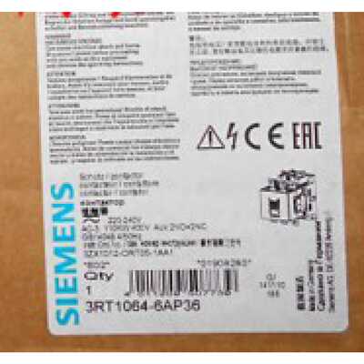 议价SIEMENS西门子接触器3RT1064-6AP36 3RT1064-6...6 原装现货
