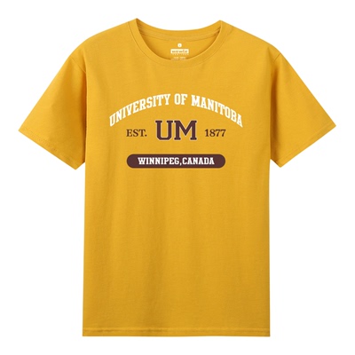 曼尼托巴大学纯棉短袖T恤班服