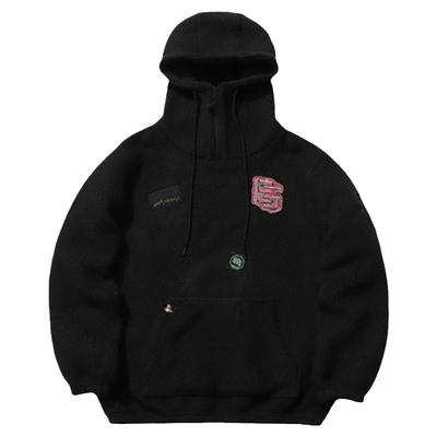 Lining/李宁正品春季男子运动休闲摇粒绒保暖连帽套头卫衣AWBR003