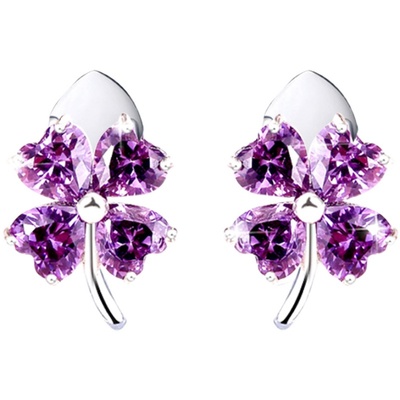 无耳洞设计/四叶草/纯银耳夹