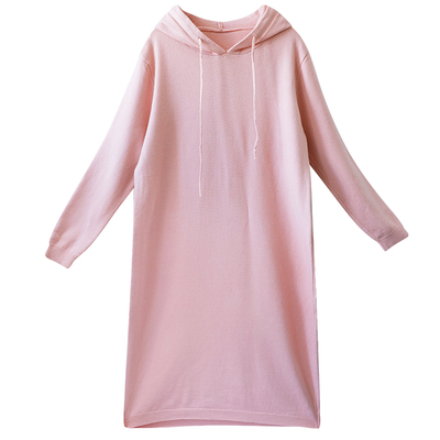 【岁岁年年】百搭套头针织打底衫女2024冬季多色连帽文艺减龄毛衣