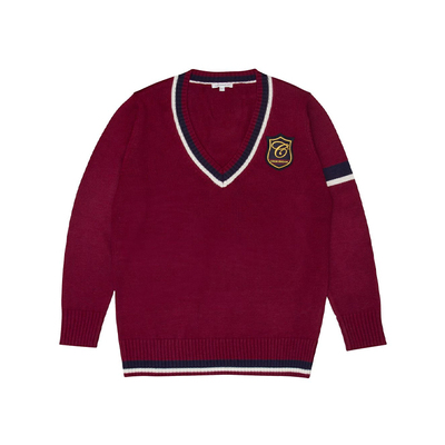 jk日系甜美学生校服v领针织衫