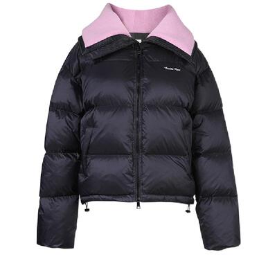 GUUKAHERO拼接大翻领羽绒服