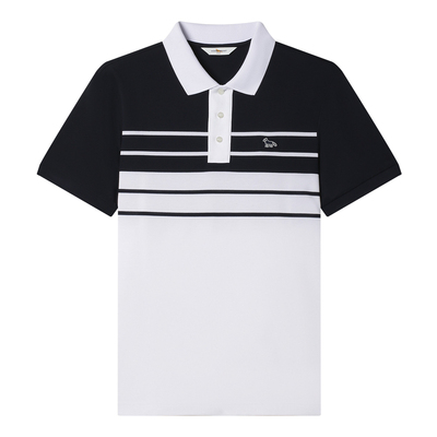 亨利格兰条纹短袖POLO衫男士2026年夏季新款潮流休闲通勤百搭短T