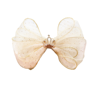 韩国进口皇冠蝴蝶结发卡儿童发饰