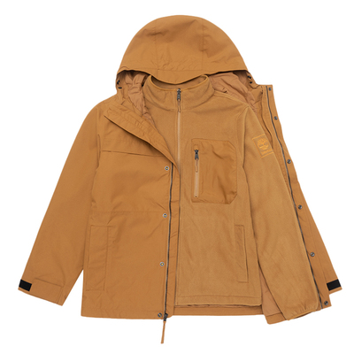 添柏岚外套男装春季登山服抓绒内胆宽松小麦色三合一夹克A6NG5P47