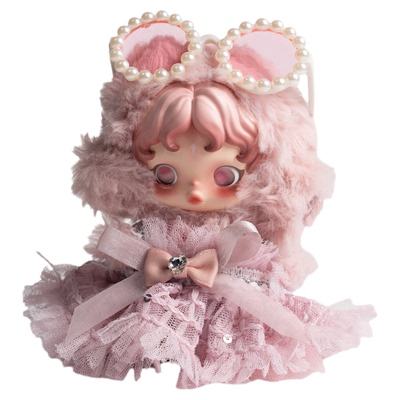 原创针织泡泡玛特SKULLPANDA搪胶毛绒公仔娃衣光织园SP娃衣裙子