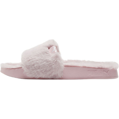 彪马女子仿皮草运动拖鞋