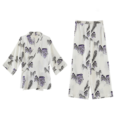 丝侬专柜级水墨斑马中式真丝睡衣