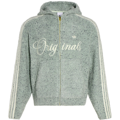 Adidas/阿迪达斯正品三叶草男女运动新年款针织绒面外套KT0717