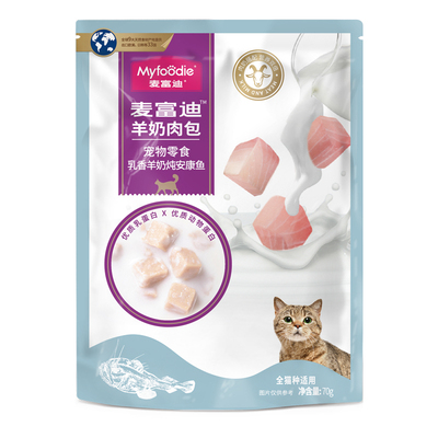 【复购正装  此单免费】麦富迪猫咪零食湿粮羊奶肉包70g*3包