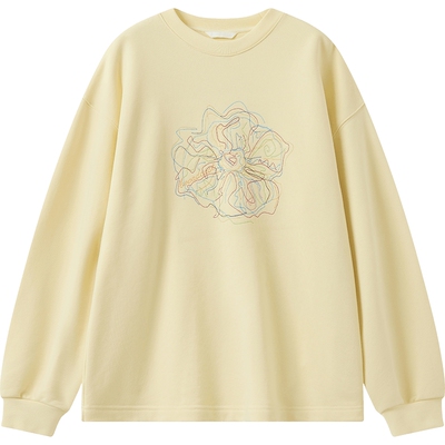 播休闲百搭韩系圆领卫衣女秋冬漂亮减龄上衣DDS4VD5292