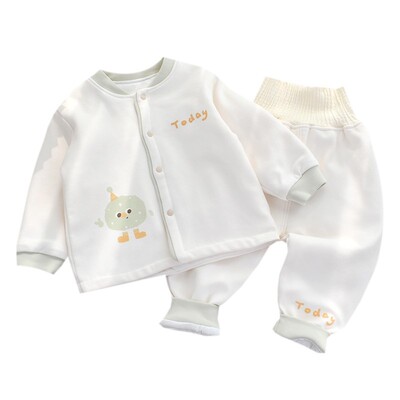 60克薄棉纯棉高腰保暖衣套装秋冬