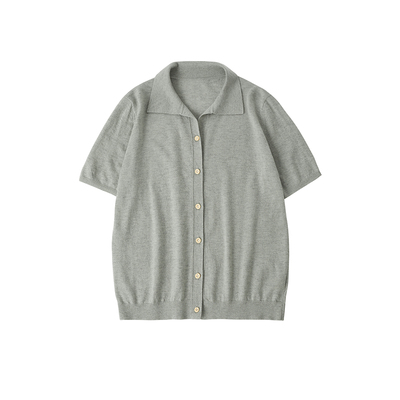 CycleDocument翻领短袖针织衫