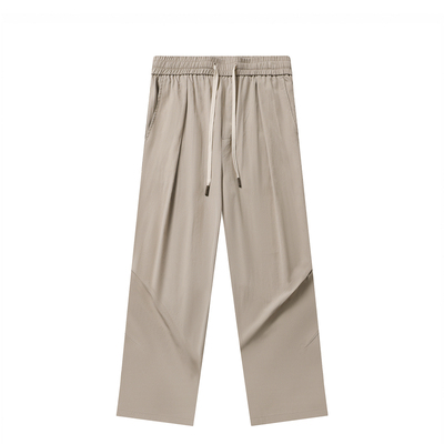 夏季薄款立体剪裁垂感透气休闲裤