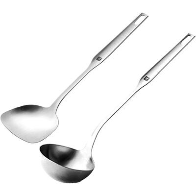 不锈钢锅铲双立人炒勺汤勺组合
