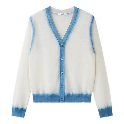 【法国雨露麻】Laurel劳芮26夏新款定位印针织开衫LWL372M07000