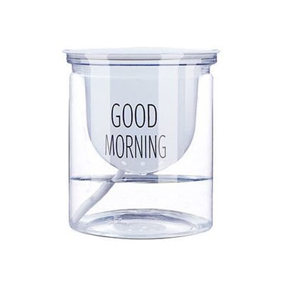 北欧塑料水培透明懒人自动吸水早安盆绿萝北欧简约吊兰绿植多肉花