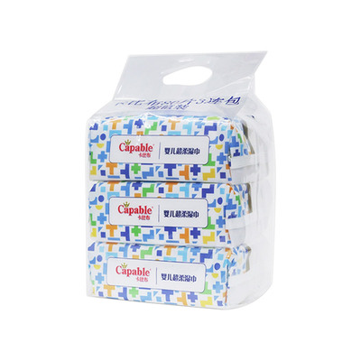 Capable/卡比布超柔湿巾婴儿手口专用新生儿宝宝家用80抽*3包带盖
