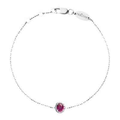 红绳女士金链钻石红宝石手链