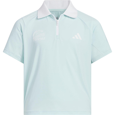 Adidas/阿迪达斯正品2025夏季款儿童拉链设计休闲Polo衫KF0398