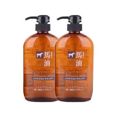 【自营】熊野油脂马油无硅油洗发水洗发露600ml*2洗护滋润控油