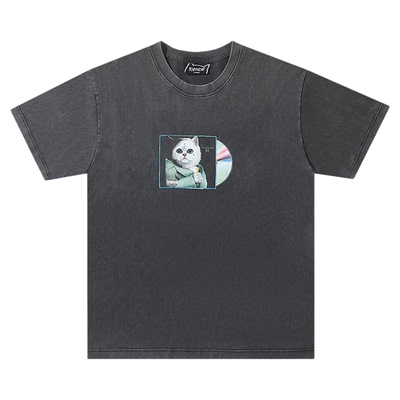 美国RIPNDIP中指猫光碟短袖T恤