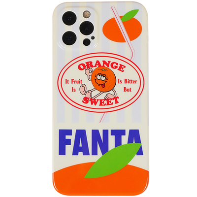 苹果13proTPU卡通橘子汽水