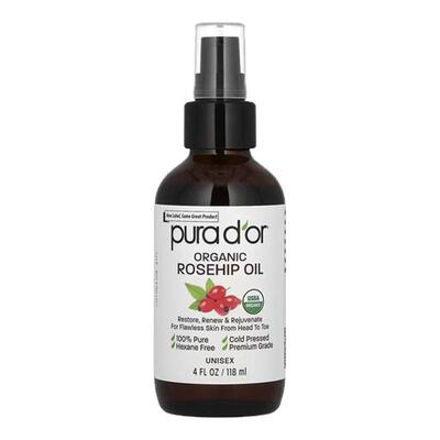 Pura D'or有机玫瑰果籽油头发护理按摩油守护健康光泽