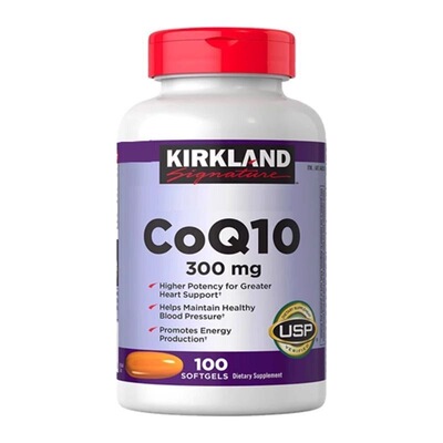 美国Kirkland进口Coq10柯克兰辅酶Q10软胶囊中老年成人300mg现货