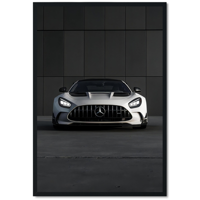 奔驰AMGGT跑车改装店实木装饰画