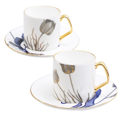 RoyalDutch花源梦境骨瓷咖啡杯碟