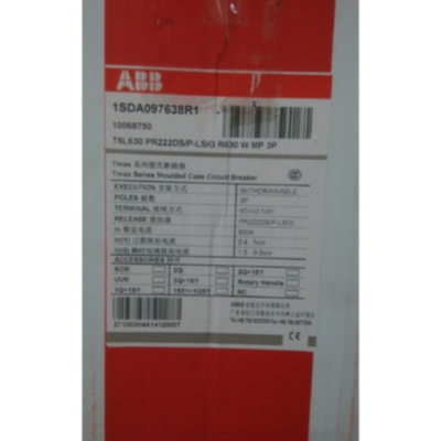 议价ABB断路器10068750 T5L630 PR222DS/P-LSIG R630 WMP 3P原装