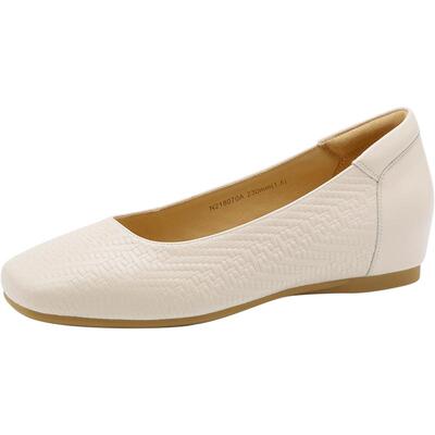 沙驰女鞋坡跟浅口女单鞋通勤鞋