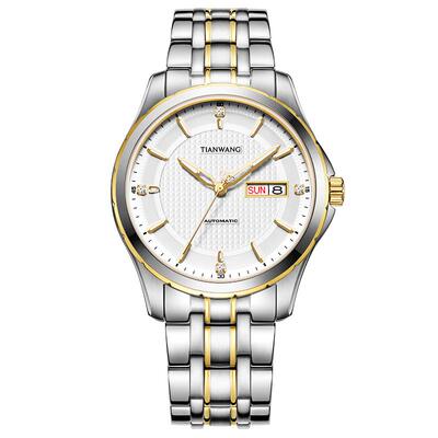 天王表双日历机械男表送爸爸推荐