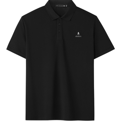 海澜之家翻领透气印花短袖POLO男