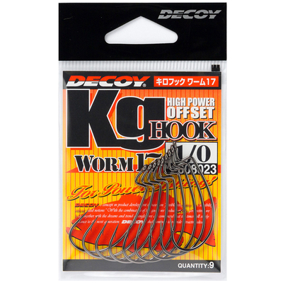 DECOY日本胜一WORM单钩曲柄钩红色宽腹德州路亚软饵鱼钩软虫钩