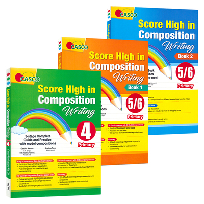 Casco Score High In Composition Writing 新加坡英语 小学高年级作文指南与练习 4-6年级 英文原版进口图书